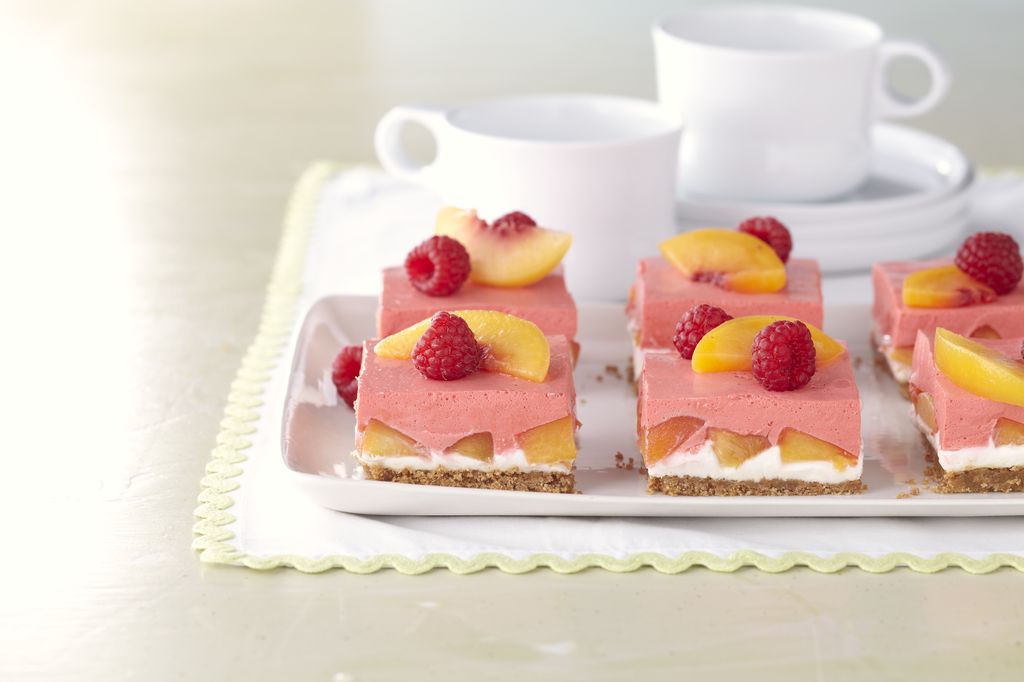 Creamy Layered Peach Squares Recipe - AOL