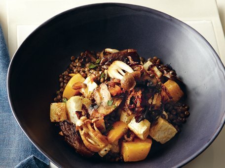 French Lentils with Roasted Roots, Caramelized Onions and Thyme Recipe ...