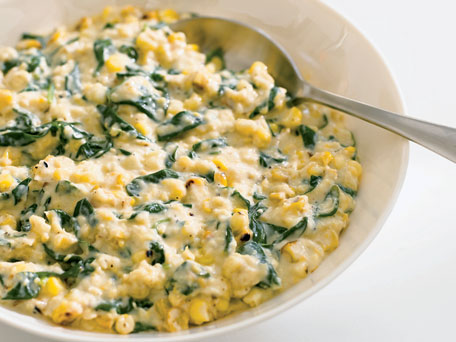 Grilled Creamed Corn with Spinach and Parmesan Recipe - AOL