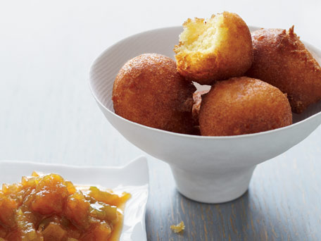 Hush Puppies with Green Zebra Tomato Jam Recipe - AOL