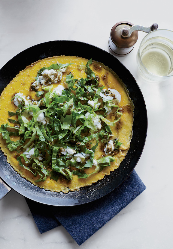 Open-Face Omelets with Spicy Feta and Escarole Recipe - AOL