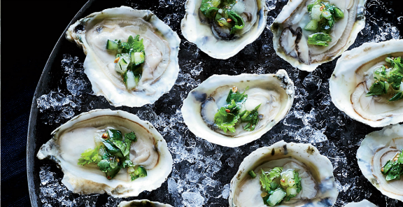 Oysters on the Half Shell with Ceviche Topping Recipe - AOL