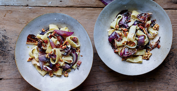 Pasta with Guanciale, Radicchio and Ricotta Recipe - AOL