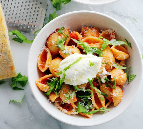 Baby Shells with Butter Toasted Tomato Sauce & Fresh Ricotta Recipe - AOL