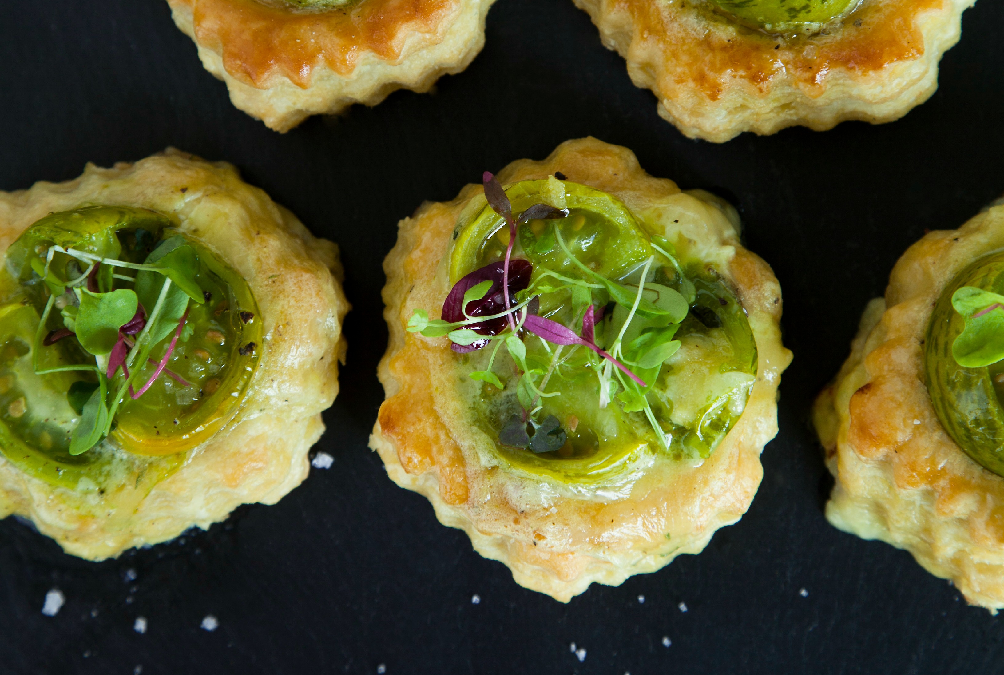 Roasted Green Tomato and Smoked Cheddar Tarts Recipe - AOL
