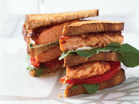 Salmon Club Sandwiches Recipe - AOL