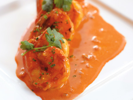 Sauteed Shrimp with Creamy Red Chile Salsa Recipe - AOL