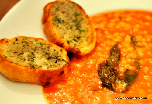 Tomato Stelline and Escarole Soup with Anchovy Toast Recipe - AOL