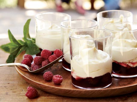 Vanilla Zabaglione with Raspberries Recipe - AOL