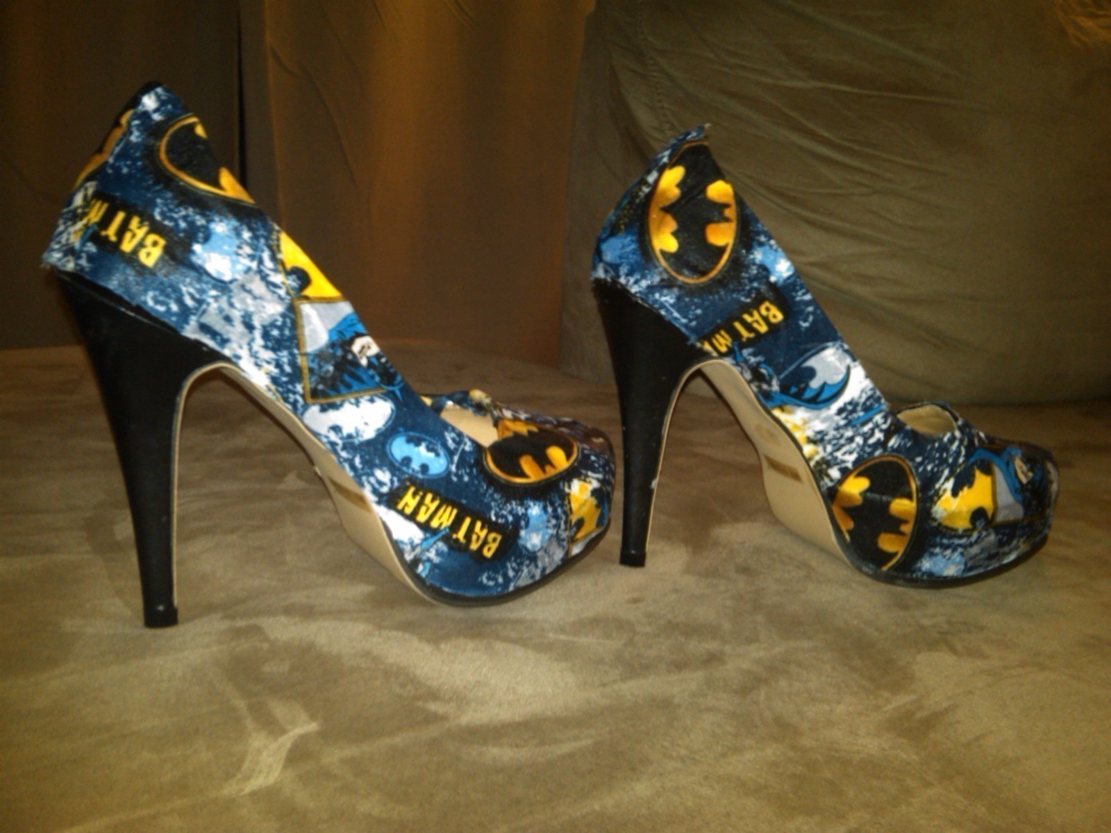 Batman Shoes · A Pair Of Decoupage Shoes · No-Sew on Cut Out + Keep