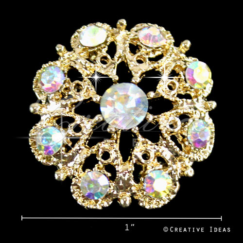 Rhinestone Accessories - Gold Rhinestone Buttons-Sold by 10 pcs ...