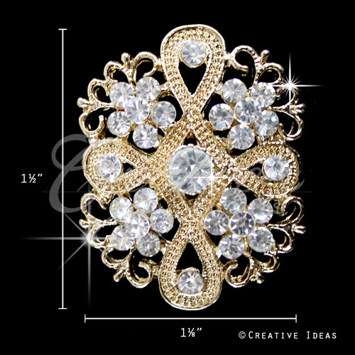 Rhinestone Accessories - Gold Rhinestone Buttons-Sold by 10 pcs ...