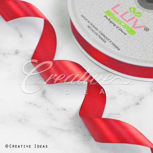 Single Face Satin Ribbons - 7/8" Single Face Satin Ribbons-100 Yards ...