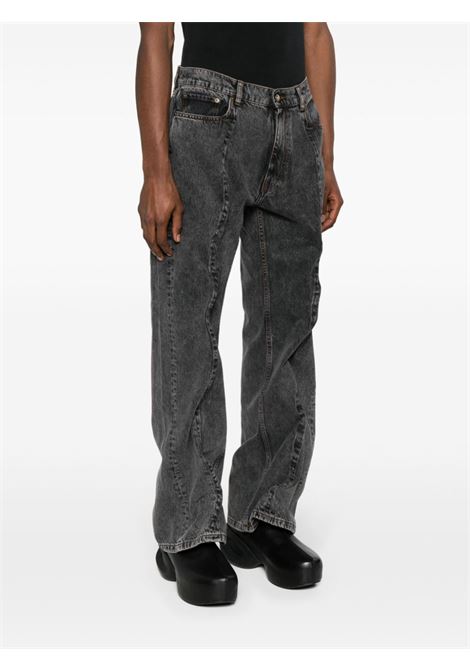 evergreen wire jeans unisex black in cotton - Y/PROJECT - d — 2