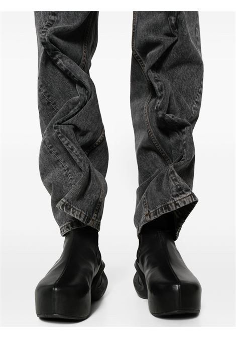 evergreen wire jeans unisex black in cotton - Y/PROJECT - d — 2