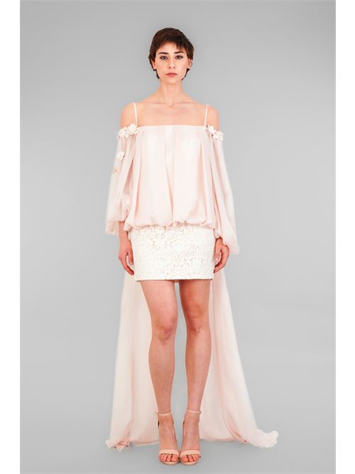 Abito in chiffon e macrame' - D'Andrea collection - DayDreamStore