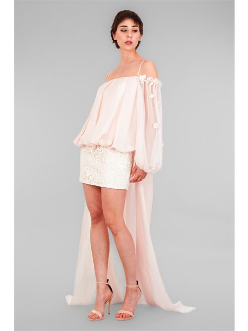 Abito in chiffon e macrame' - D'Andrea collection - DayDreamStore