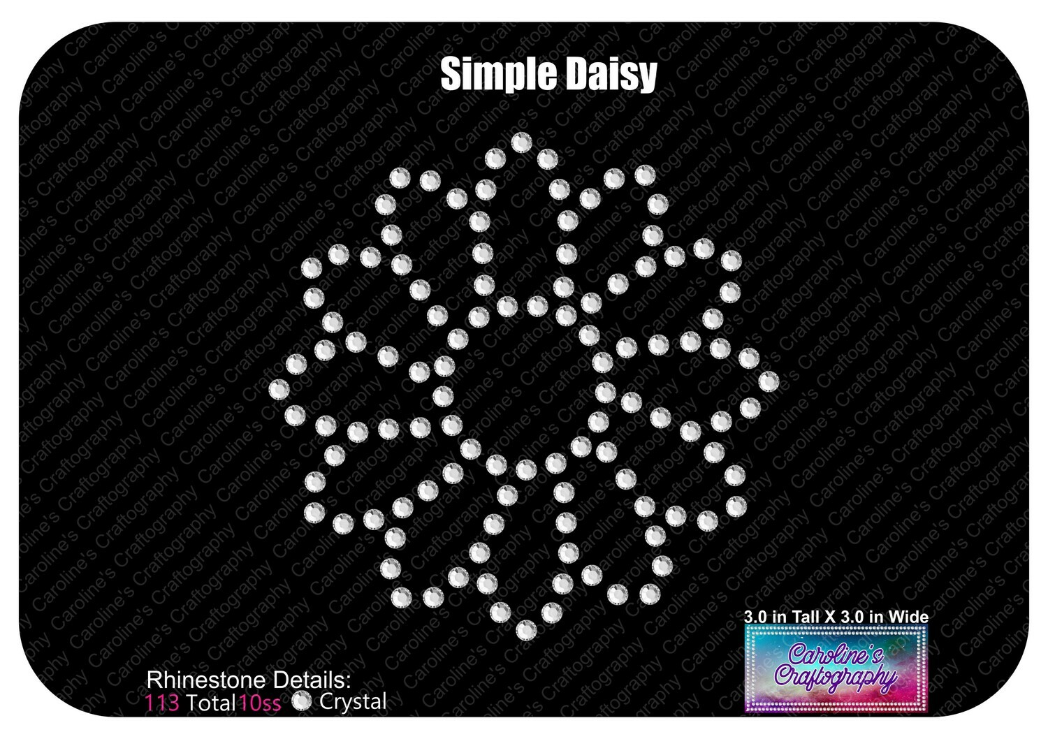 Simple Rhinestone Daisy