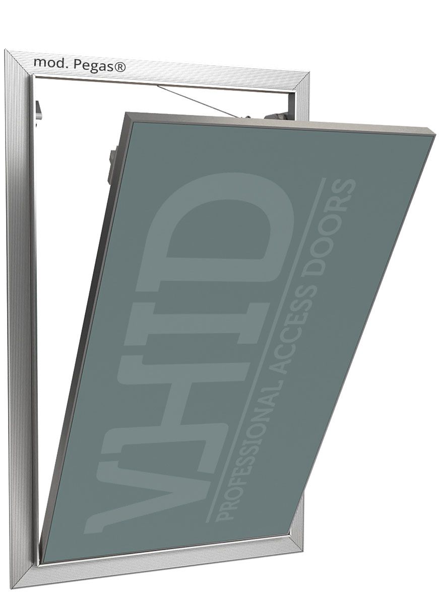 Pegas® – tile aluminum access panel with a removable door for fastening ...