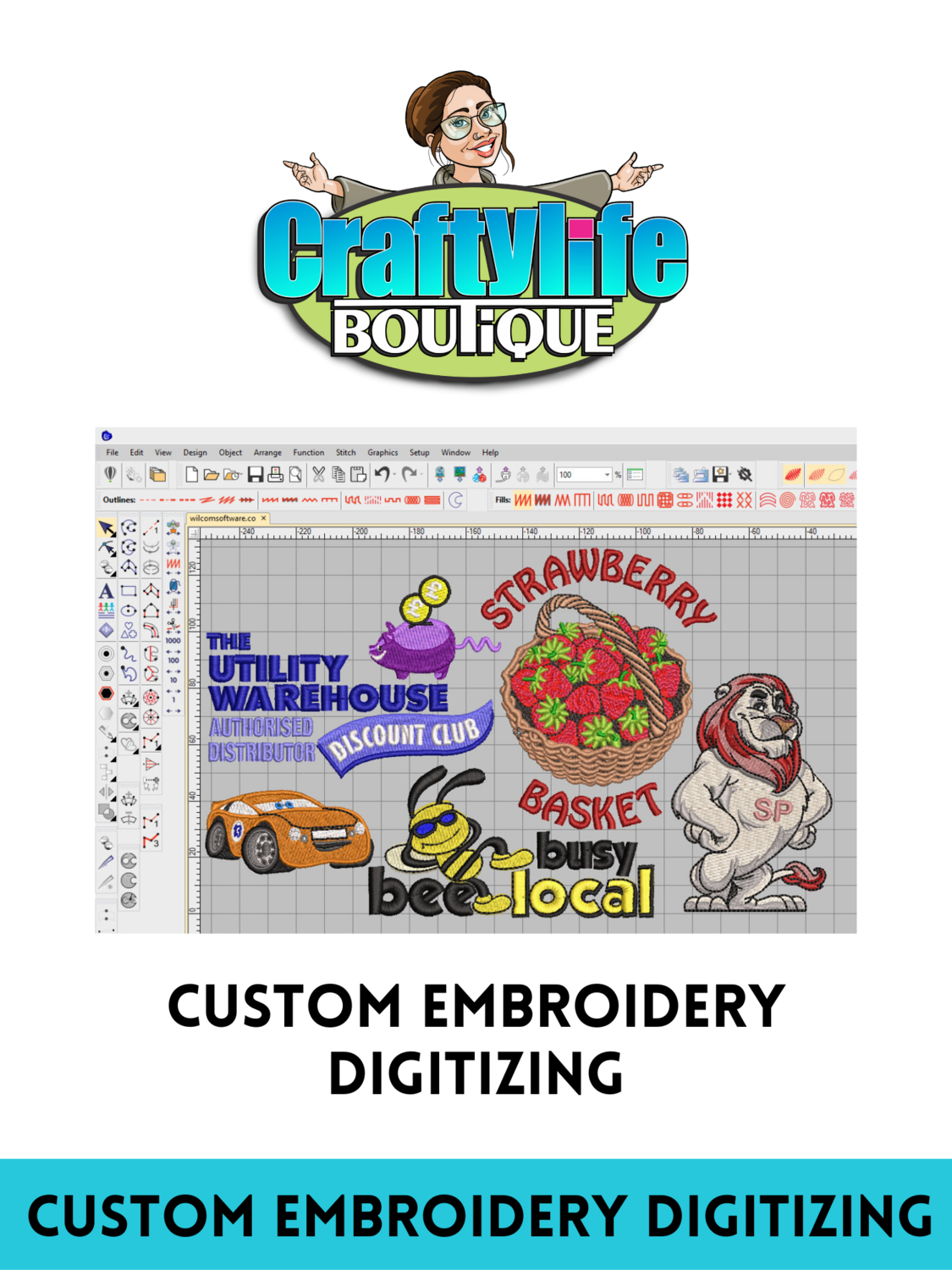 Embroidery Digitizing | Craftylife Boutique - Digitizing-Designs and ...