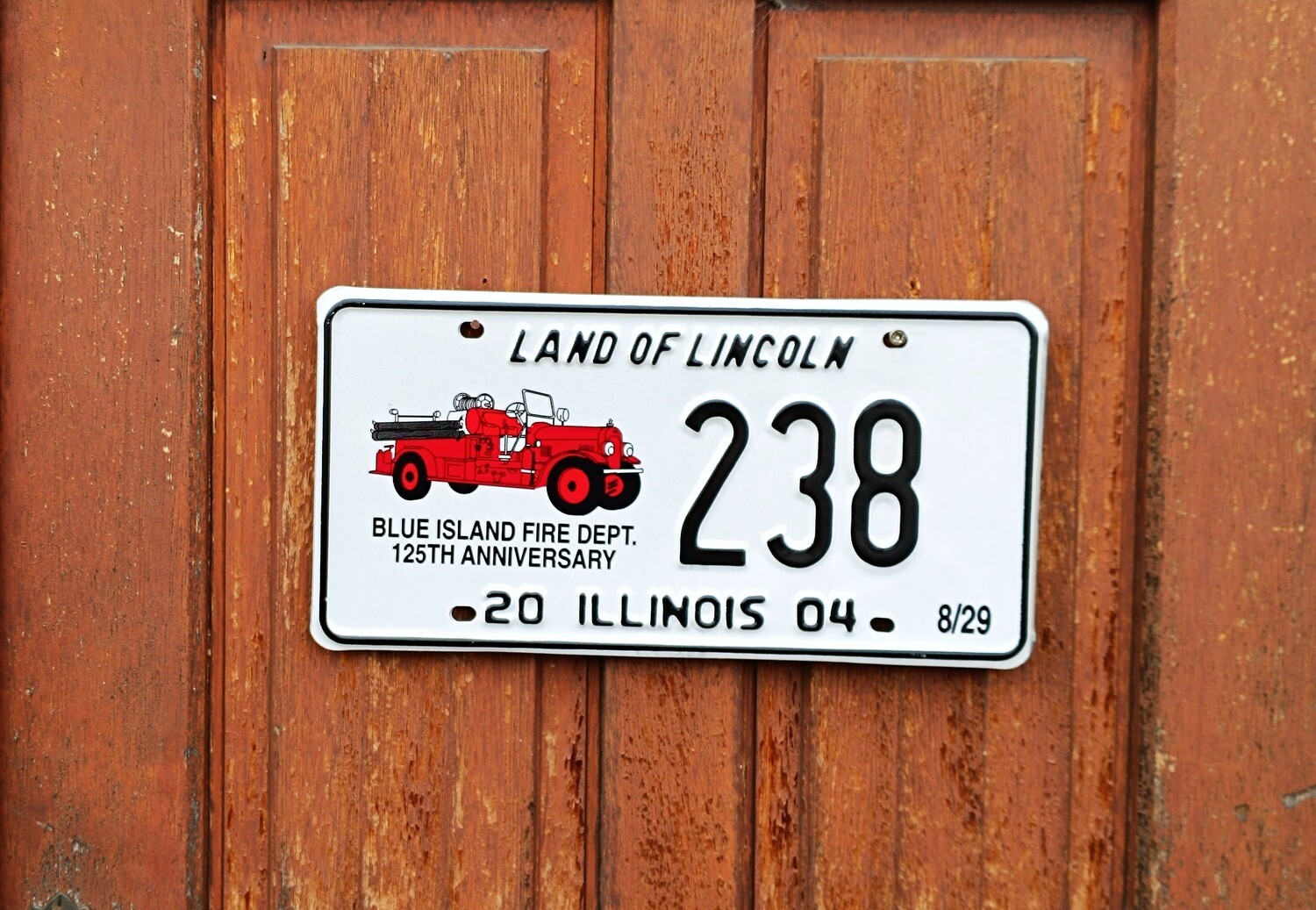 PLAQUE POMPIER BLUE ISLAND FIRE
