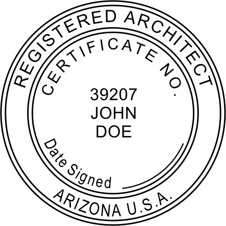 Arizona - Architect - Professional Engineer Seals and Stamps