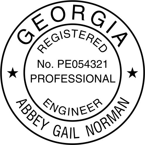 Georgia - Professional Engineer - Professional Engineer Seals and Stamps