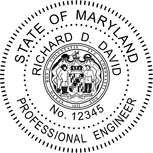 Maryland - Professional Engineer - Professional Engineer Seals and Stamps