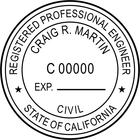 California - Professional Engineer - Professional Engineer Seals and Stamps