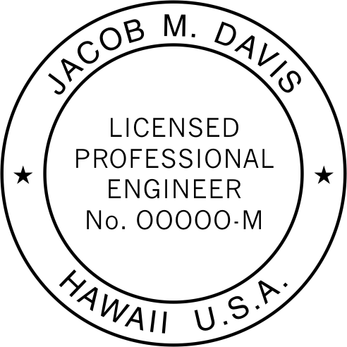 Hawaii - Professional Engineer - Professional Engineer Seals and Stamps