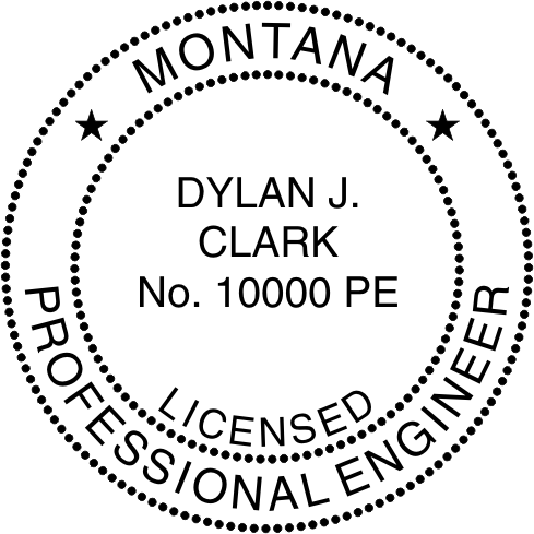 Montana - Professional Engineer - Professional Engineer Seals and Stamps