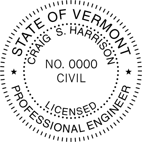 Vermont - Professional Engineer - Professional Engineer Seals and Stamps