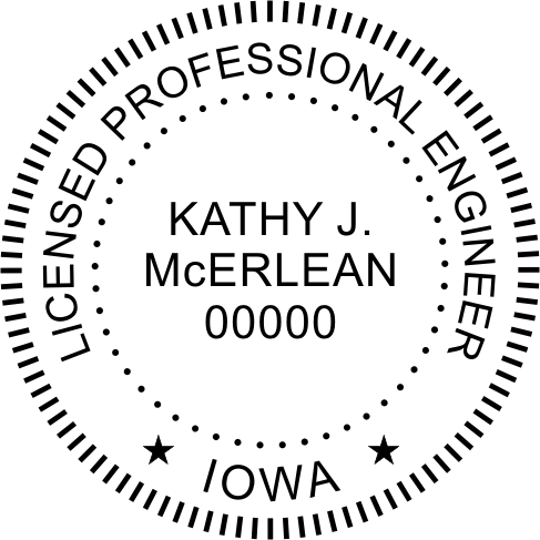 Iowa - Professional Engineer - Professional Engineer Seals and Stamps