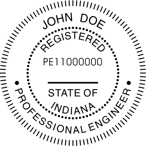 Indiana - Professional Engineer - Professional Engineer Seals and Stamps