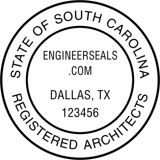 South Carolina Architect Firm - COA Firm Stamps - Professional Engineer ...