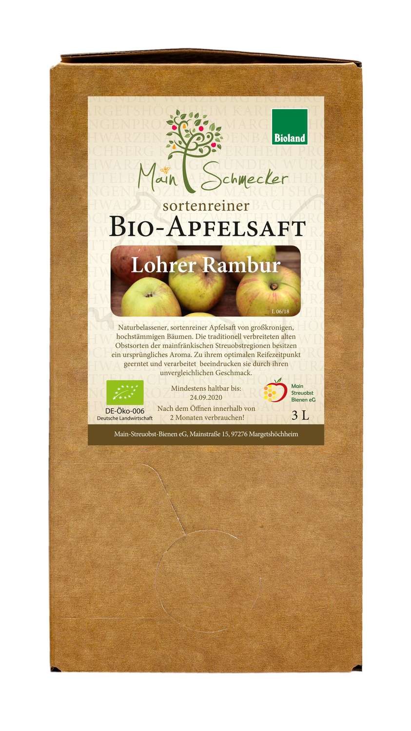 Lohrer Rambur - Streuobstsaft in der 3 Liter Box (Bioland) - Shop - Main-Schmecker