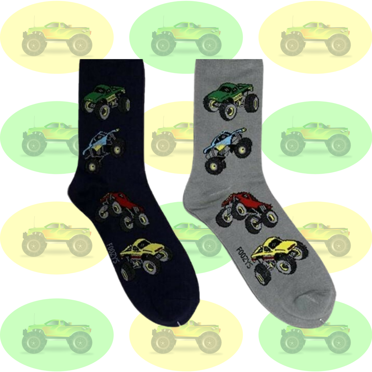 Men's Pick-Up Truck Crew Socks - 2 Colors