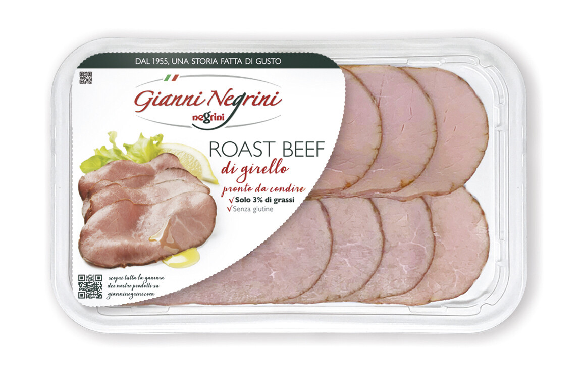 Roast beef di girello vaschetta 80 gr – Negozio – Gianni Negrini
