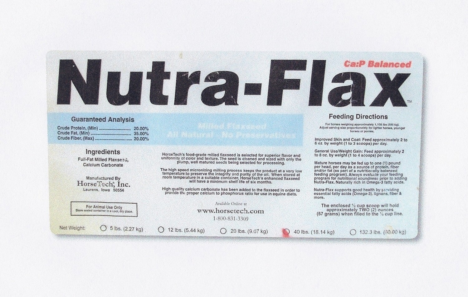 Nutra Flax by Horse Tech 40 Lbs