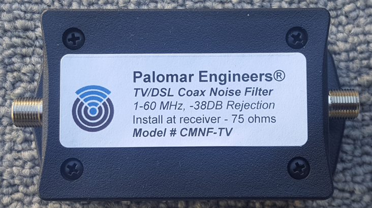 CABLE TV/Satellite RFI Coax Noise Filter, Suppresses 1-60 MHz common ...