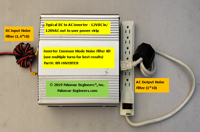 DC-AC Inverter Common Mode RFI/Noise Filter Kit for DC in and AC Output ...