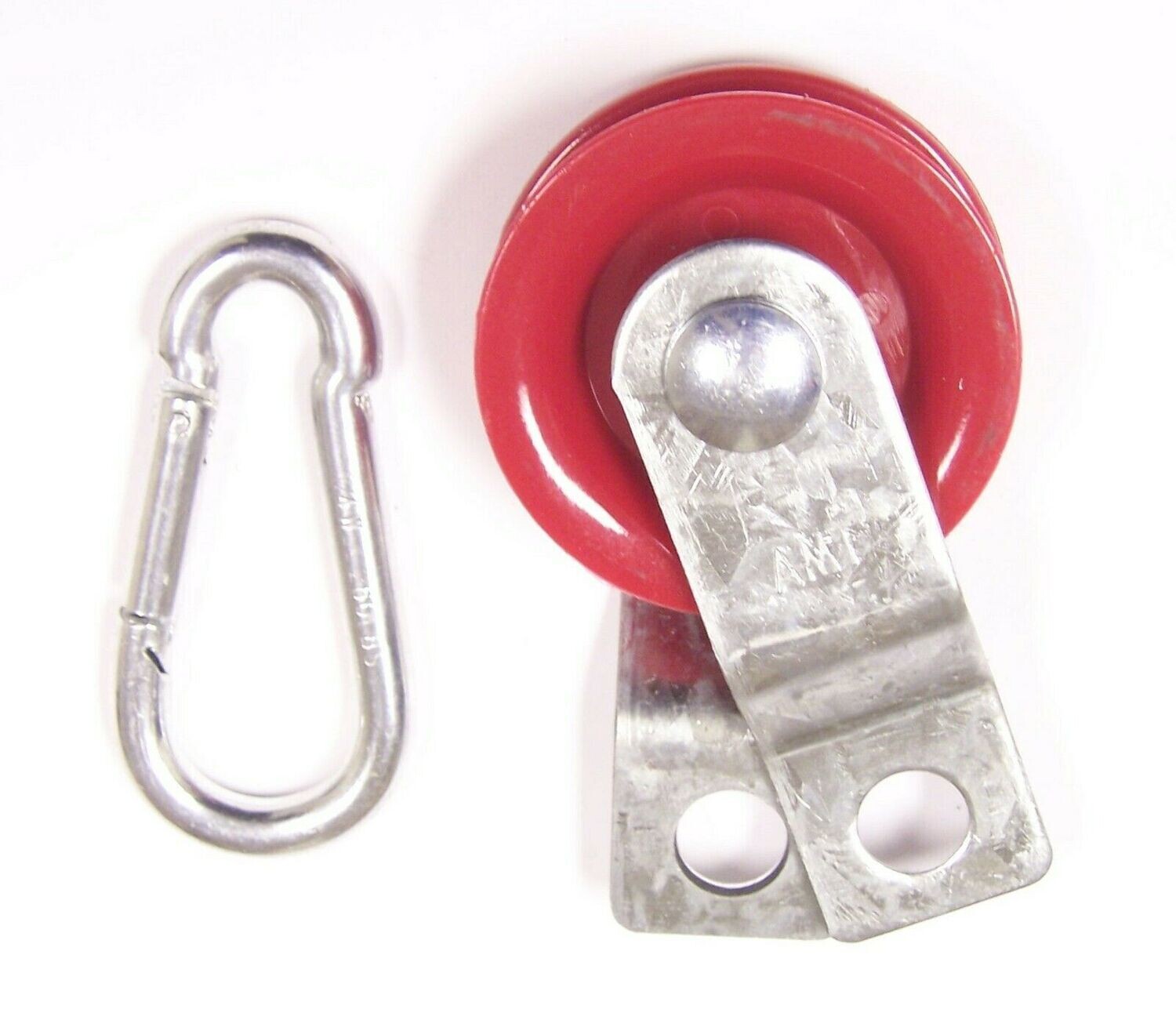 1-3/4" Nylon Pulley and 1/4" Spring Hook Set for antenna wire ...