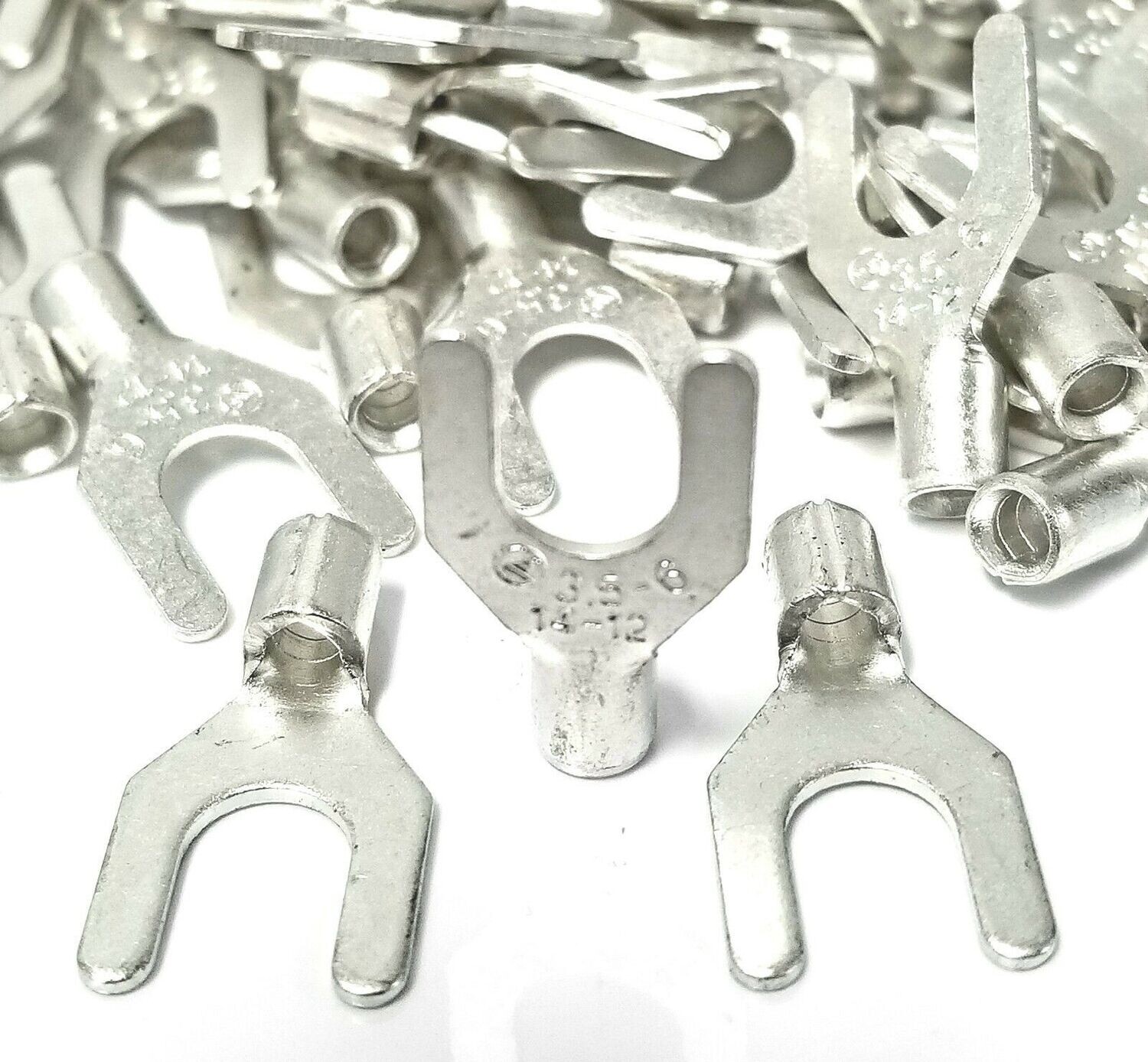 FORK SOLDER LUG - 14-16AWG - 1/4 SPACING - 100 PIECES, - 8:1 Baluns ...