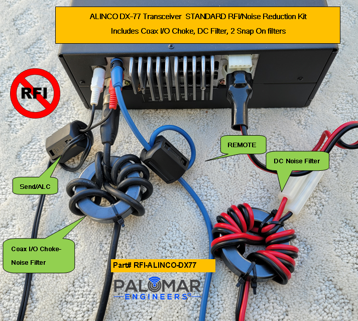 Icom IC-7300 Transceiver RFI Kit - 5 Noise Reduction Filters - Garage ...