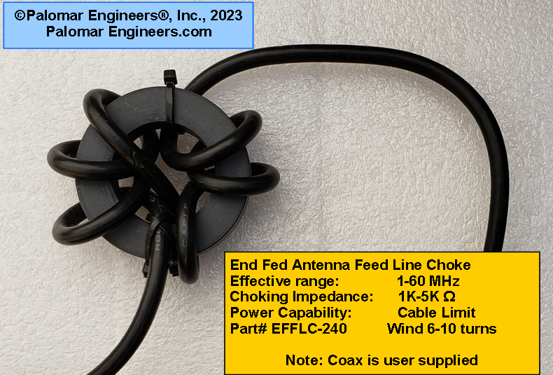 End Fed Feed Line Choke for Non-Resonant and End Fed Half Wave Antennas ...