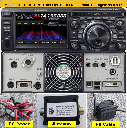 Yaesu FTDX-10 Deluxe Transceiver RFI Kit - 6 RFI/Noise Reduction ...