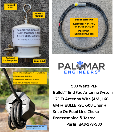 Antenna Systems - End Fed Long Wire Antennas - Palomar Engineers®