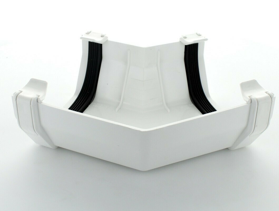 Hunter 114mm Squareflo Gutter WR375 135 Deg Angle White