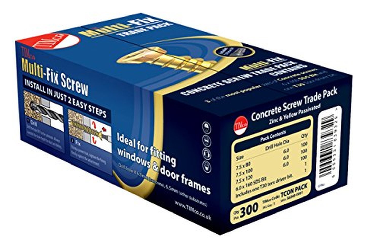 MULTI-FIX CONCRETE SCREW TRADE PACK