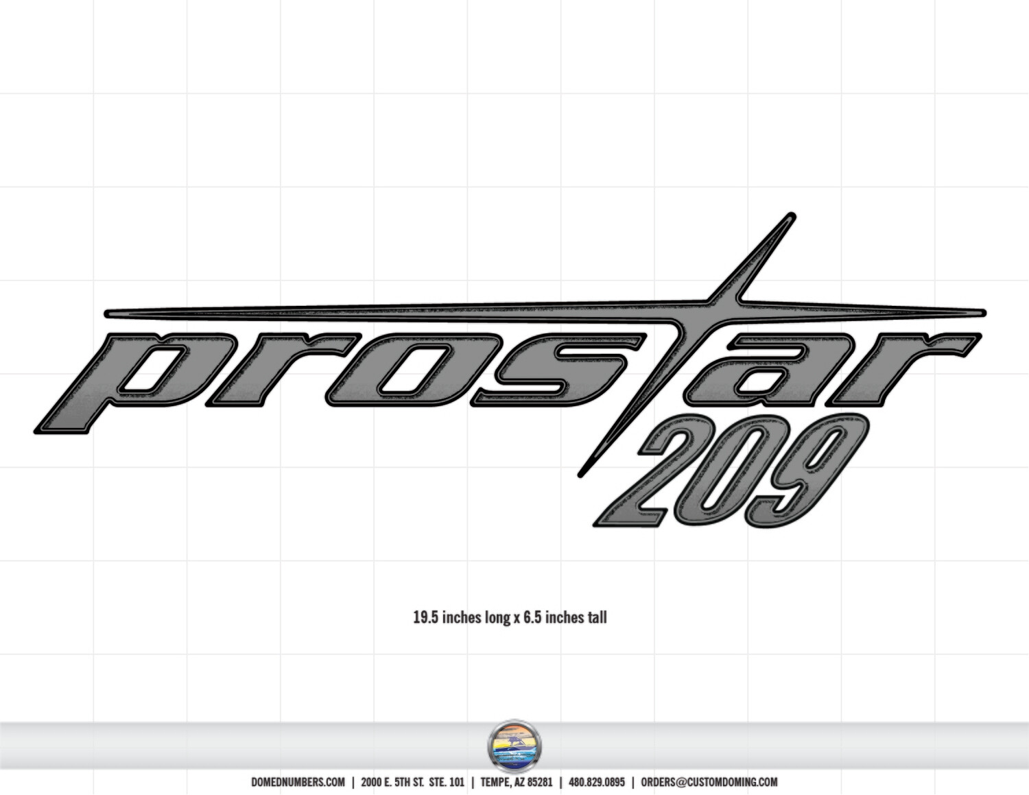 MasterCraft Prostar 209 Domed Decal (Includes 1 Decal)